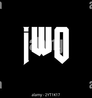 IWO letter logo design for technology company. IWO logo design black ...