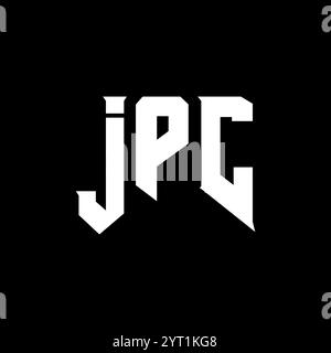 JPC letter logo design for technology company. JPC logo design black ...