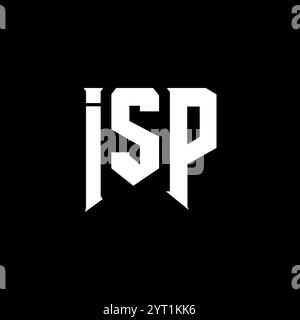 ISP letter logo design for technology company. ISP logo design black ...