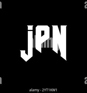 JPN letter logo design for technology company. JPN logo design black ...