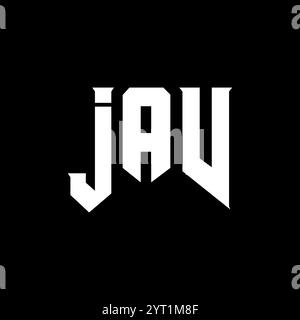 JAV letter logo design for technology company. JAV logo design black ...