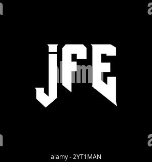 JFE letter logo design for technology company. JFE logo design black ...