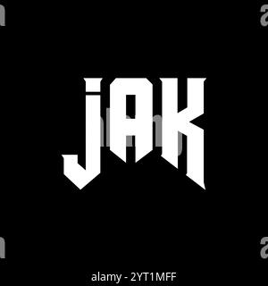 JAK letter logo design for technology company. JAK logo design black ...