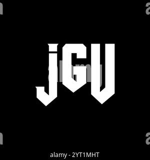 JGU letter logo design for technology company. JGU logo design black ...