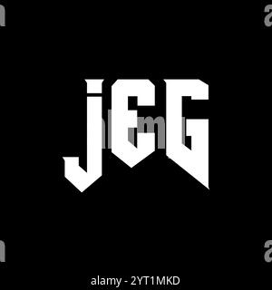 JEG letter logo design for technology company. JEG logo design black ...