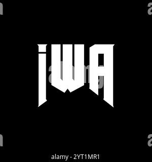 IWA letter logo design for technology company. IWA logo design black ...