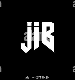 JIB letter logo design for technology company. JIB logo design black ...