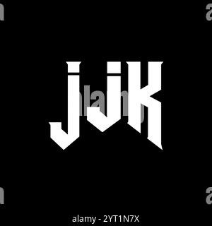 JJK letter logo design for technology company. JJK logo design black ...