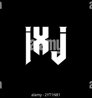 IXJ letter logo design for technology company. IXJ logo design black ...