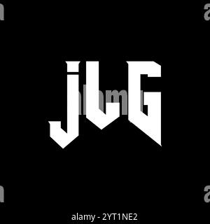 JLG letter logo design for technology company. JLG logo design black ...