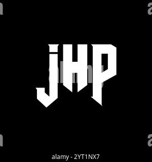 JHP letter logo design for technology company. JHP logo design black ...