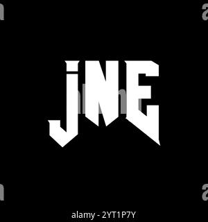 JNE letter logo design for technology company. JNE logo design black ...