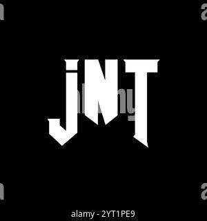 JNT letter logo design for technology company. JNT logo design black ...