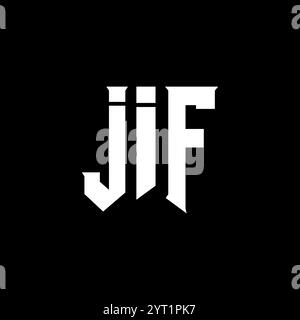 JIF letter logo design for technology company. JIF logo design black ...