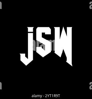 JSW letter logo design for technology company. JSW logo design black ...