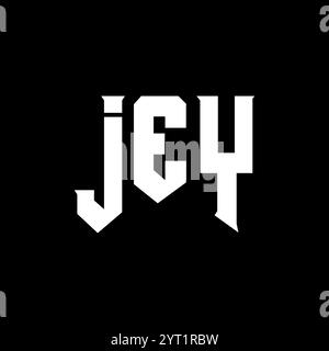 JEY letter logo design for technology company. JEY logo design black ...