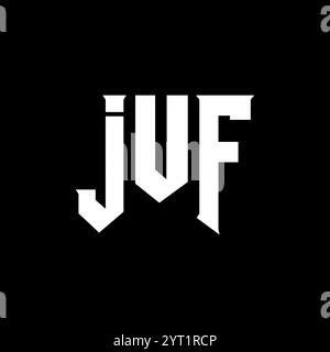 JUF letter logo design for technology company. JUF logo design black ...