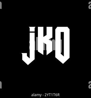 JKO letter logo design for technology company. JKO logo design black ...