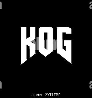 KOG letter logo design for technology company. KOG logo design black ...