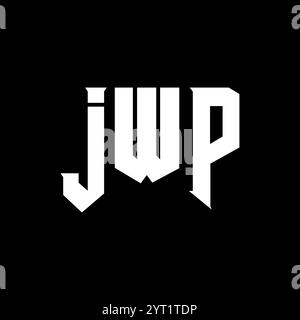 JWP letter logo design for technology company. JWP logo design black ...