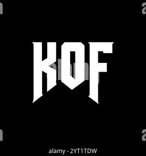 KOF letter logo design for technology company. KOF logo design black ...