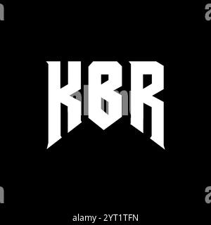 KBR letter logo design for technology company. KBR logo design black ...