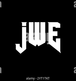 JWE letter logo design for technology company. JWE logo design black ...