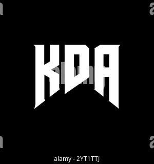 KDA letter logo design for technology company. KDA logo design black ...