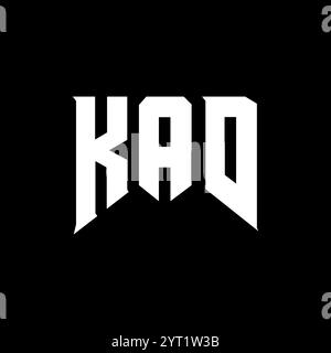 KAD letter logo design for technology company. KAD logo design black ...