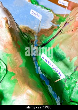 Creative Landforms School Science Project Model Stock Photo - Alamy