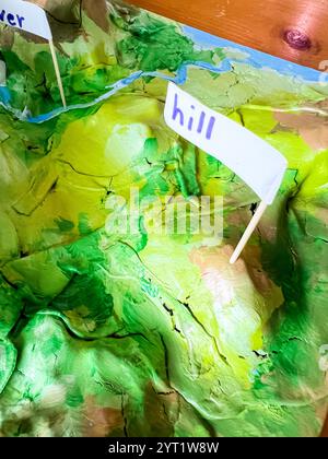 Creative Landforms School Science Project Model Stock Photo - Alamy