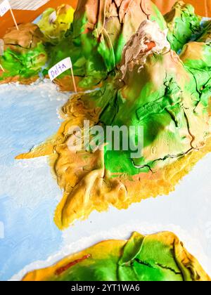 Creative Landforms School Science Project Model Stock Photo - Alamy