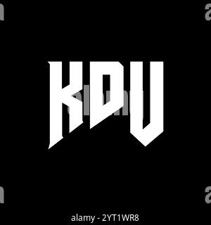 KDU letter logo design for technology company. KDU logo design black ...