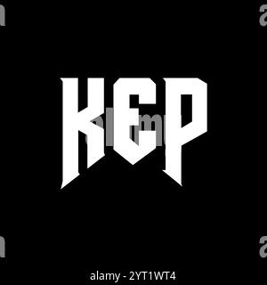 KEP letter logo design for technology company. KEP logo design black ...