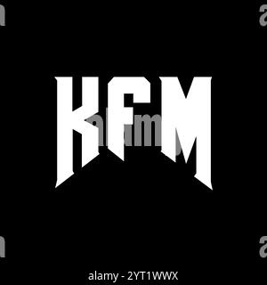 KFM letter logo design for technology company. KFM logo design black ...