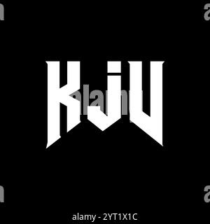 KJV letter logo design for technology company. KJV logo design black ...