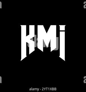 KMI letter logo design for technology company. KMI logo design black ...