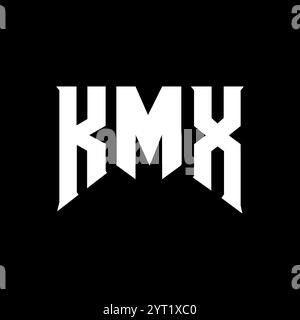 KMX letter logo design for technology company. KMX logo design black ...