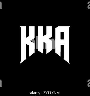 KKA letter logo design for technology company. KKA logo design black ...