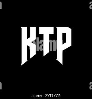 KTP letter logo design for technology company. KTP logo design black ...