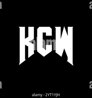 KCW letter logo design for technology company. KCW logo design black ...