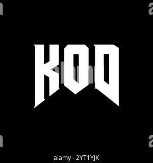 KOD letter logo design for technology company. KOD logo design black ...