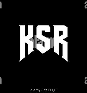 KSR letter logo design for technology company. KSR logo design black ...