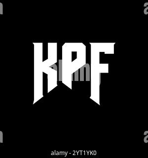 KPF letter logo design for technology company. KPF logo design black ...