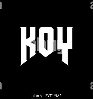 KOY letter logo design for technology company. KOY logo design black ...