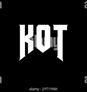 KOT letter logo design for technology company. KOT logo design black ...