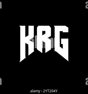 KRG letter logo design for technology company. KRG logo design black ...