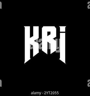 KRI letter logo design for technology company. KRI logo design black ...