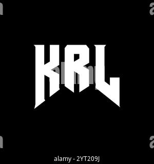 KRL letter logo design for technology company. KRL logo design black ...