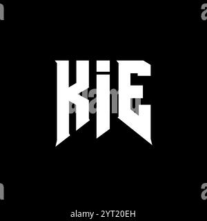 KIE letter logo design for technology company. KIE logo design black ...